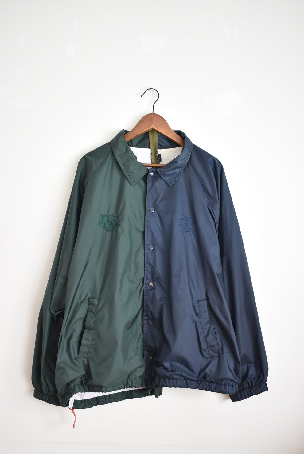 「sunny side up」2 for 1 coach jacket -green/navy- – 【セレクトブランド通販サイト ...